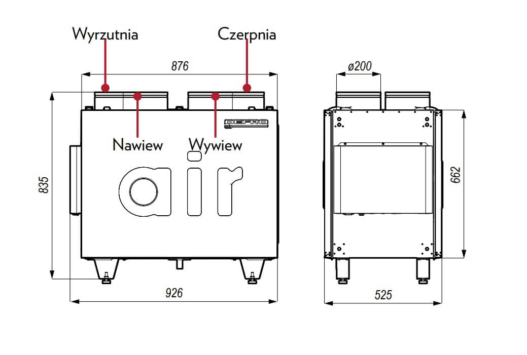 Rekuperator Defro DRX 300V Opti